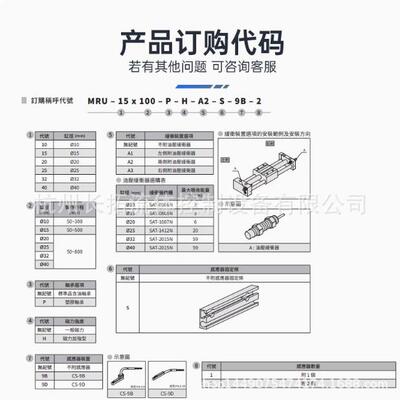 HELIC气立可磁式无杆缸MRU10*50/100/105/200/25SGQ0偶/300/350/4