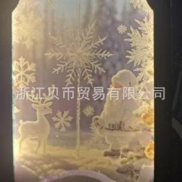 跨境新品Ghost Hologram Mirror 圣诞节装饰全息镜木质摆件