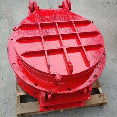 圆铸铁圆拍门厂现家货倒灌浮箱侧翻式拍门镶铜EEV防法兰式铸铁拍