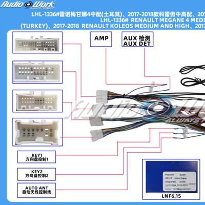 LHL-1336#线材 安卓中控大屏电源线 适用雷诺梅甘娜4中配(土耳其)