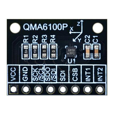 Qma6100P三轴重力加速度模块测试板Iic Spi硬件步长计数