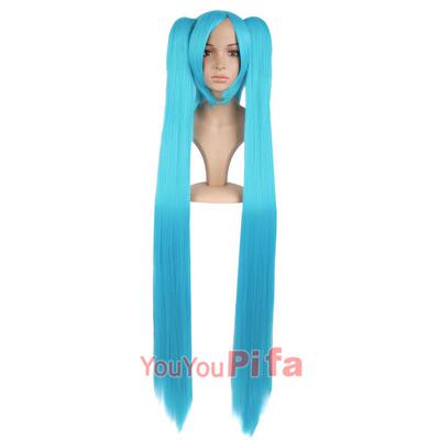 新款v家初音未来韶Vers蓝华色渐变白色雪初音双马尾蝴蝶结造c型o