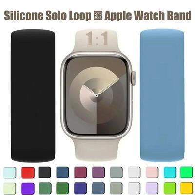 Solo Loop for apple Watch Band 40mm 44mm 45mm 41mm 42mm 46mm