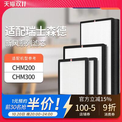 适配森德新风机滤芯CHM200/CHM300过滤网除尘除pm2.5除雾霾