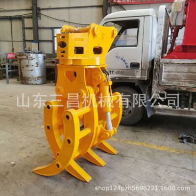 矿用五抓抓石机林场使用60度旋转小型电动液压抓木器抓木机