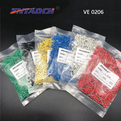 紫铜VE0206冷压端子E0208接线端子E0210管型端子针型端子1000只