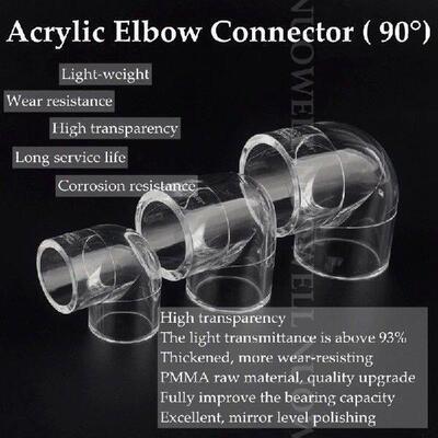 1pc I.D 20/25/32 mm Acrylic 45°/90° Elbow Connector Pipe