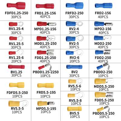 压线钳720PCS冷压端子钳端子压线钳线鼻子压接钳多功能剥线钳压线