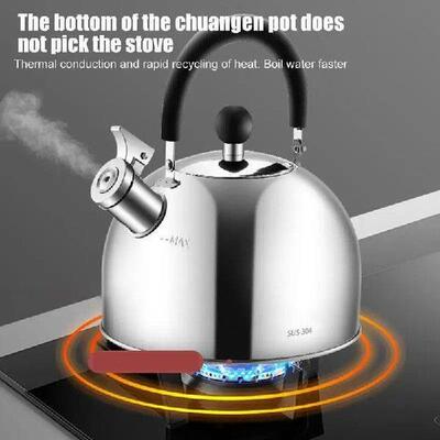 Stainless Steel Tea Kettle Home Kettle 3L Whistling Boiling