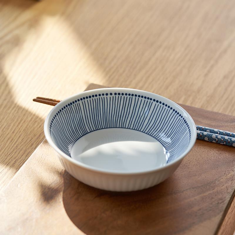 肆月日式简约水饺盘家用陶瓷盘吃水饺专用盘子餐盘加深餐具高级感