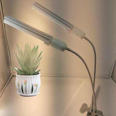 LED植物生长灯40w横插玉米灯双头夹子款全光谱220vE27