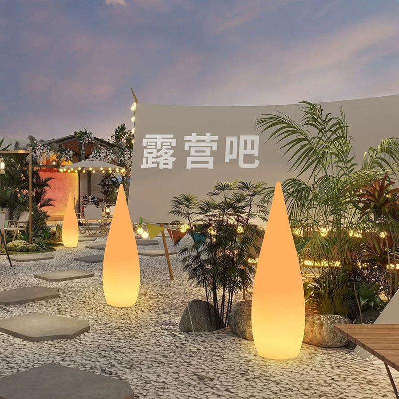 太阳能水滴灯庭院灯别墅民宿酒店花园灯景观装饰露营氛围灯落地灯