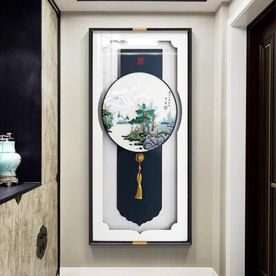 绣入户玄SWH-CCCX关装饰新中式刺绣实物画走画廊过道壁画客苏厅高