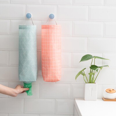 Creative Kitchen Trash Bag Storage Box Dispenser Wall-Mounte