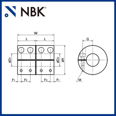 NBK MLRS-C一体狭缝切割型联轴器 全不锈钢连轴器 厂家直供