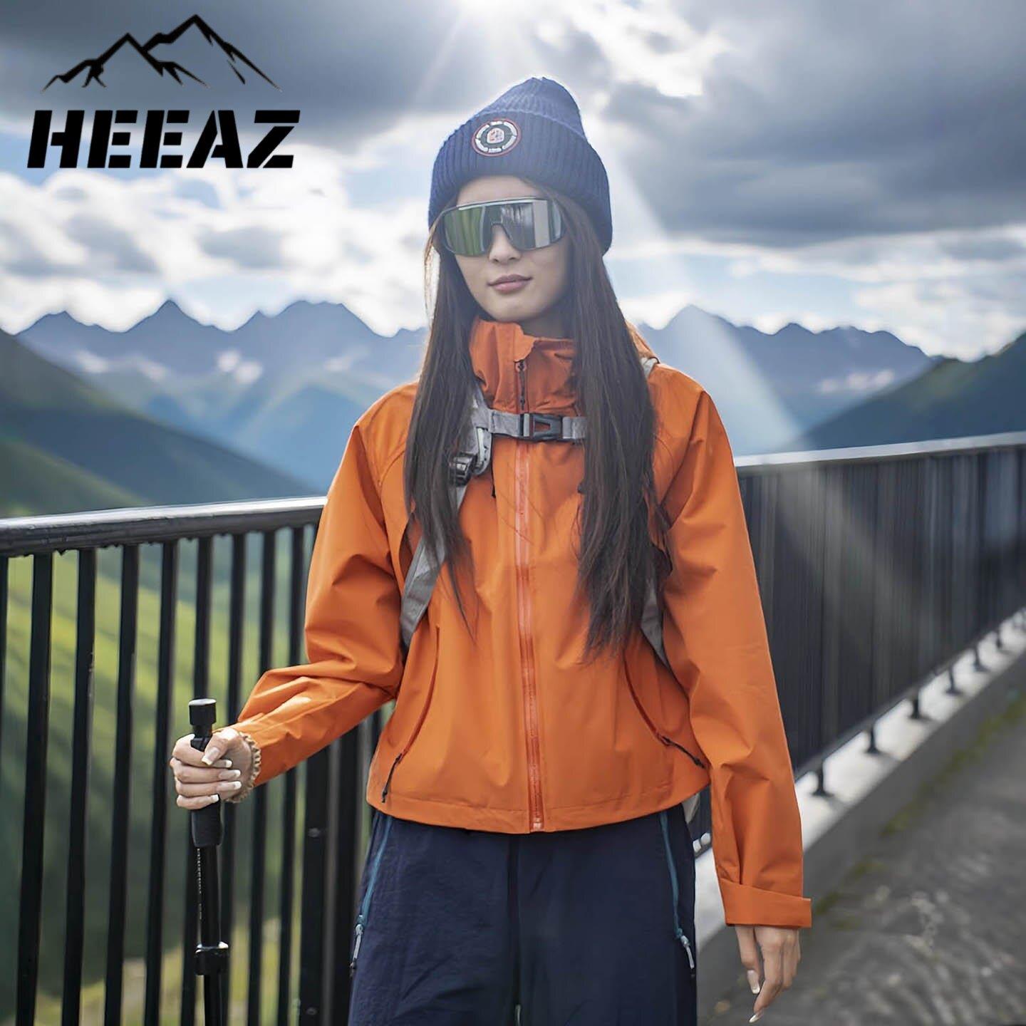 HEEAZ法国 山系户外三合一可拆卸冲锋衣女小个子防风登山短款外套