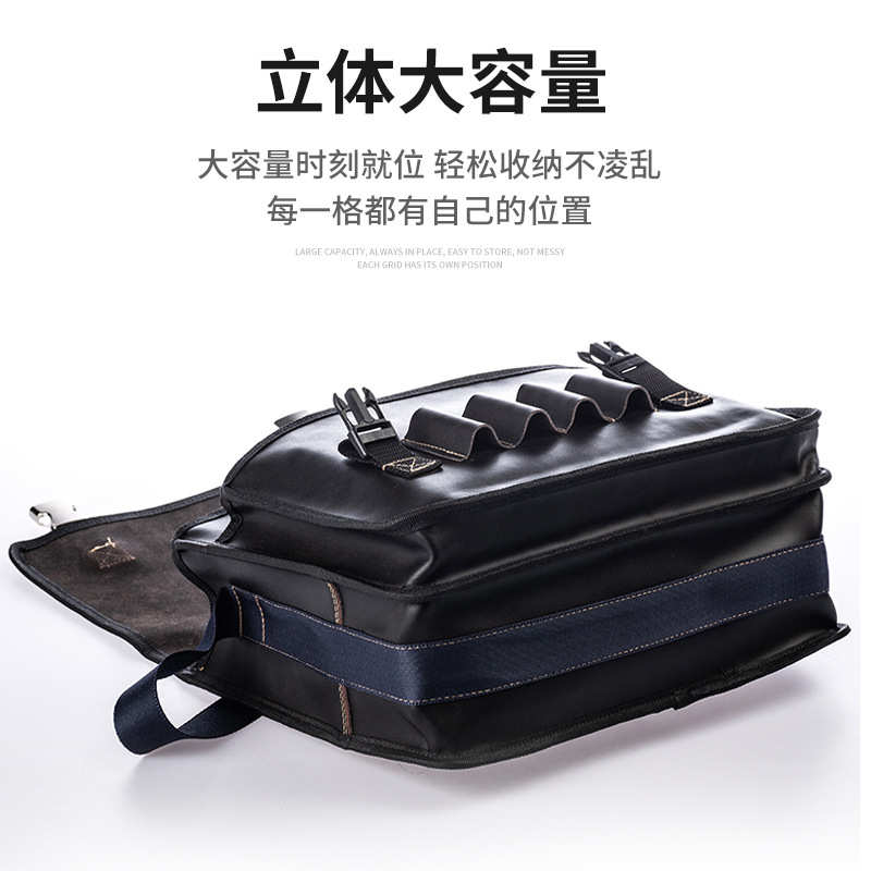 焊工多功能大容量瓦工矿工工具工具包单肩五金牛皮袋水电木工劳保
