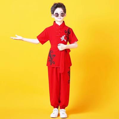 正品儿幼童术服表演服儿园中功夫练习服式儿童训武练服太极表演服