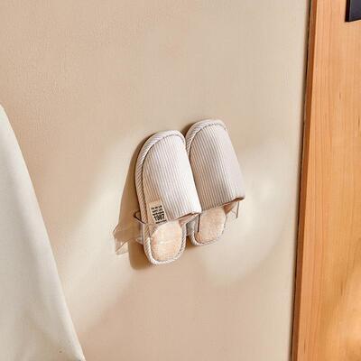 Bathroom Wall-Mounted Shoe Organizer, No-Drill Storage Rack,