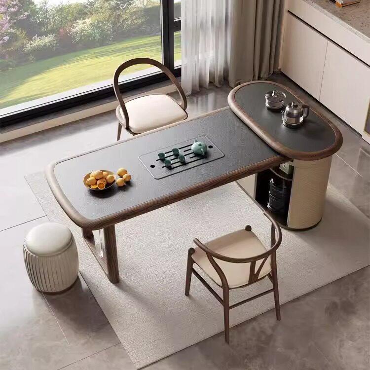 2025新款新中式白蜡木实木茶桌椅高端茶台小户型家用阳台小茶桌
