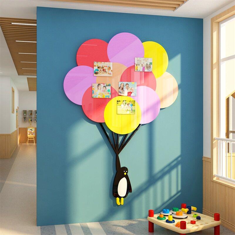 幼儿园多巴胺毛毡墙面贴装饰文化环创主题成品照片展示板托 托管
