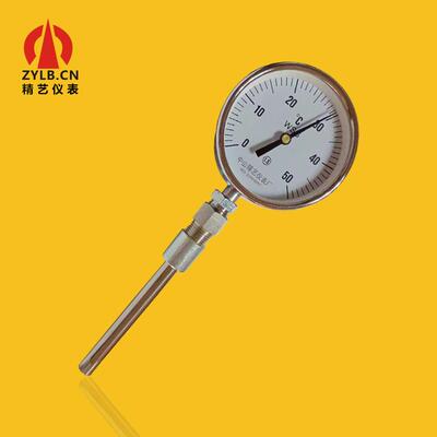 径向双金属温度计普通型立装带焊接底座温度计护套WSS-41150°C