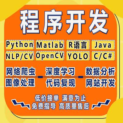 python代做编程matlab代码帮跑通深度学习机器R语言yolo算法复现