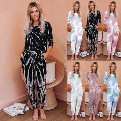 Outerwear Home Set Women's New Printed Long Sleeve Pants