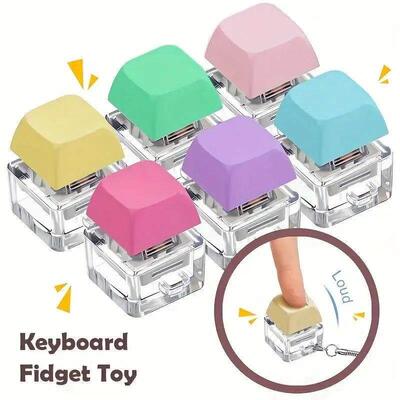 Keyboard Key Toy Party Stress Relief DIY Fidget Button Keyc1