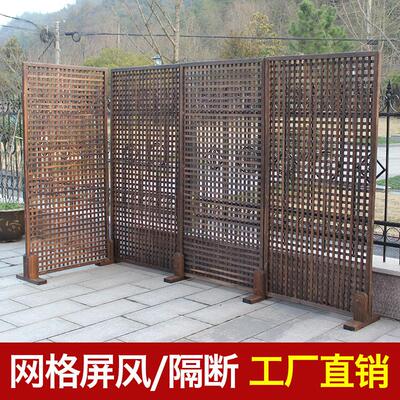 防腐木网格户外种植防护屏风货隔栏断实木篱笆围栏现厂家2592直供
