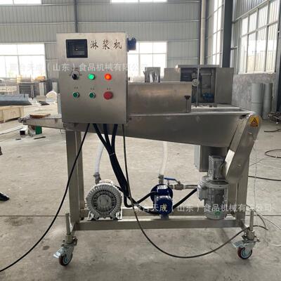 鱼圈妇罗挂糊机天器鲜豆腐VYA上浆机瀑备布式淋浆裹鱿糖浆设源头