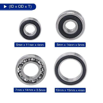 Uxcell 10 Pcs Ball Bearing Kit ABEC-3 687 6700-2RS
