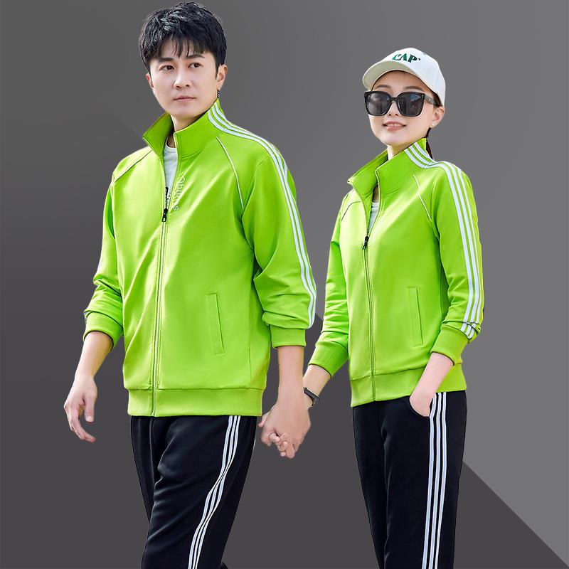 运87218002动套装男士春季新款跑步服健身大码情休侣运服动春秋闲