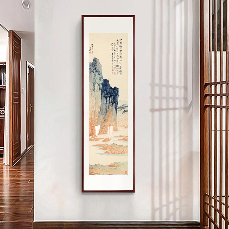 GH2437玄关装饰画客厅壁沙发景背山水画公室书房办挂画新中式国画