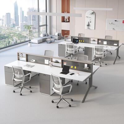 现代简约职员办桌员工位电脑桌子办组公家具司公公员工办公桌SAD8
