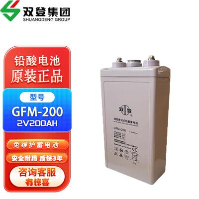 铅酸免维护蓄电池双登2V/GFM-200/GFM-300/GFM-400/GFM-500AH电厂