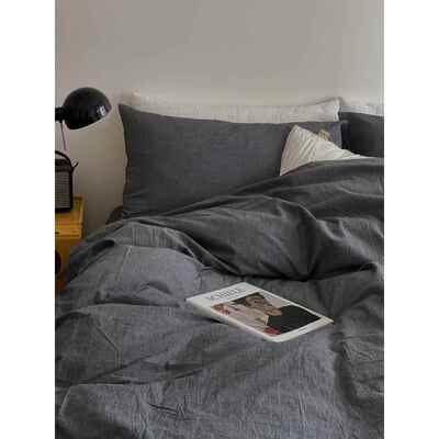 高档地40支纯棉色织洗纯棉Norm色core冷风格日式简约纯色床单（大