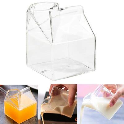 1Pc Milk Cup 300ML Half Pint Milk Carton Style Creative Mini