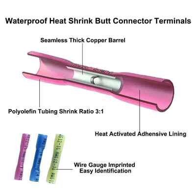 爆款货间境BHT700管PCS防水接线中JCN对接端跨子热缩管端子冷压端