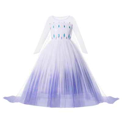 Frozen 1&2 Anna Elsa Princess Dress For Girl Birthday群峮裙.