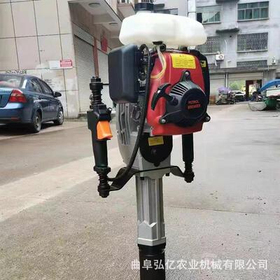 户外手园林3持打桩机GX5电启动汽油GKY植桩桩机角铁角钢方管木桩