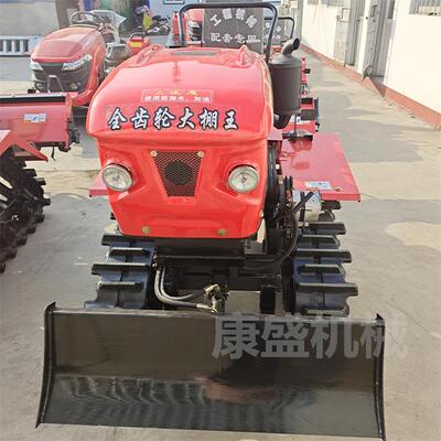 水田旱地用旋耕机3浆5马力FIL稻履带机四驱两方向盘田打耙田机