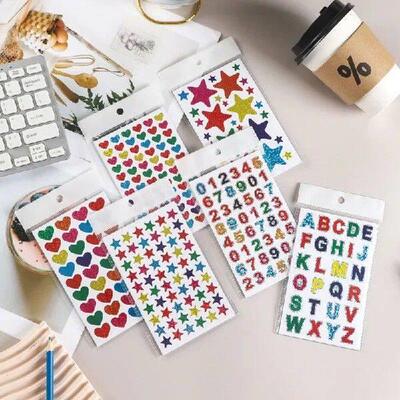 10 sheet Reward Flash Stickers Praise Label Star Gold