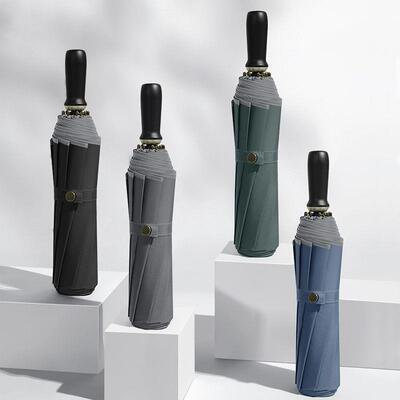 41510雨骨超三折伞大号三人折叠抗风牢固男女两档用雨伞绅士高商