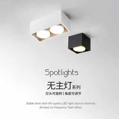 极简客厅无主灯照明方形lGX灯3斗胆灯ed320格栅灯吸顶射明5装筒灯