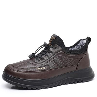 正品爸老爸鞋冬季北京布鞋男棉鞋绒加厚暖厚底防滑中老年人保运动