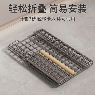 厨房抽拉式沥水架家用水槽底碗碟收纳架折叠餐具整理碗碟架抽拉篮