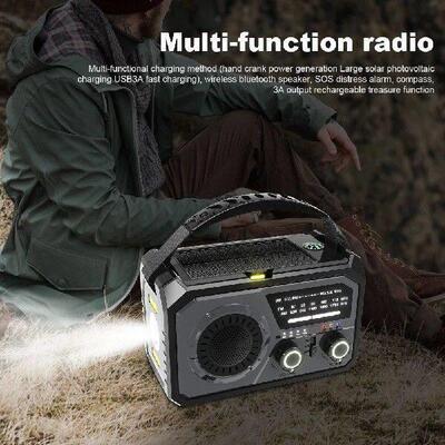 16000mAh AM/FM/WB NOAA Portable Weather Radio LED