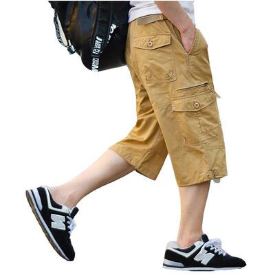 Men's cropped pants, plus size sports workwear pants,