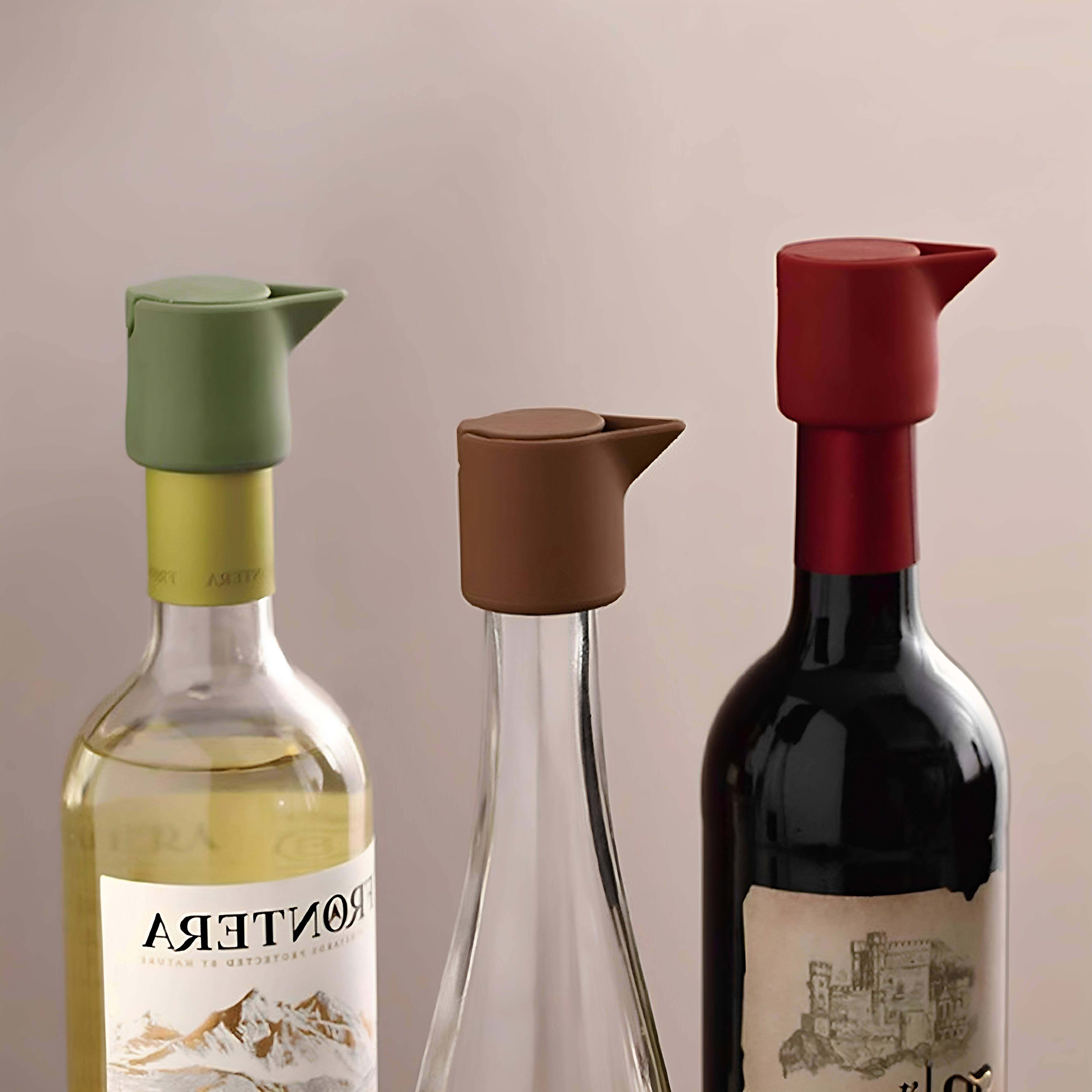 日本精工矽胶红酒密封塞香槟塞家用创意简易保鲜防漏抽拉式酒瓶塞
